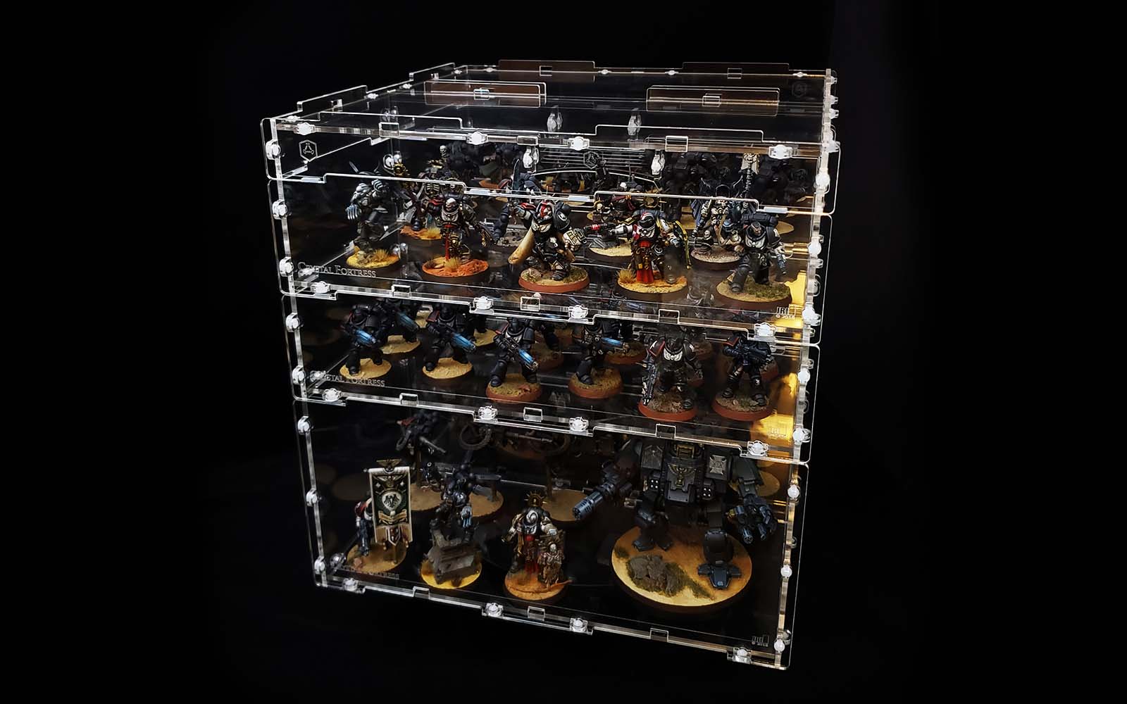 Crystal Fortress: Magnetic Acrylic Display Cases | Miniatures & Games