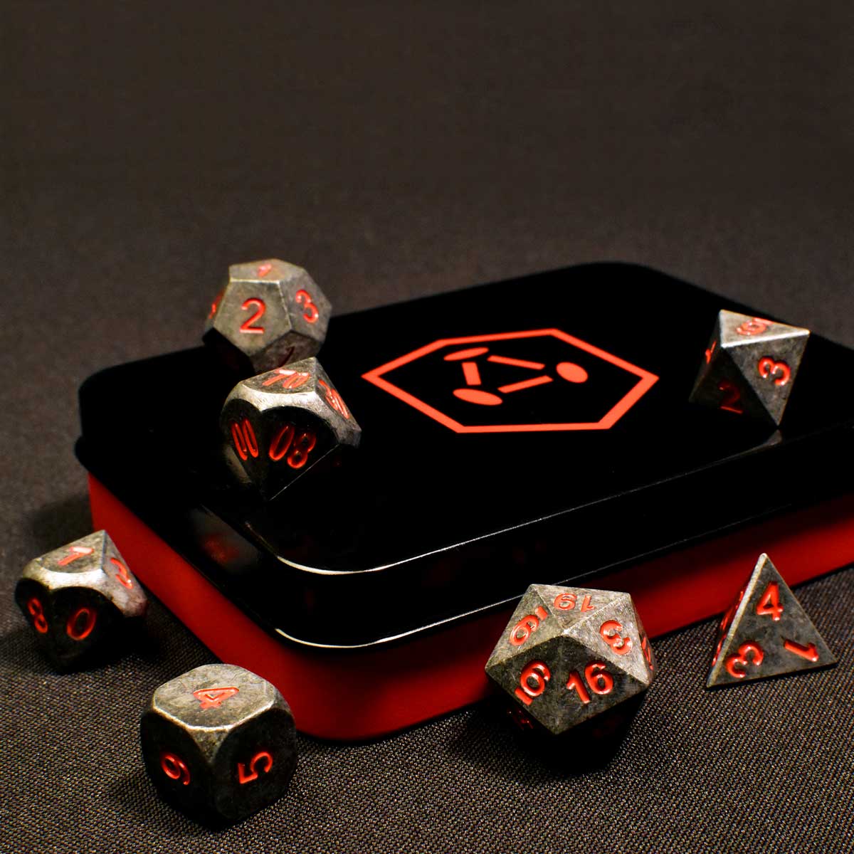 HEAVY METAL DICE | D6 & D20 Sets - Crystal Fortress