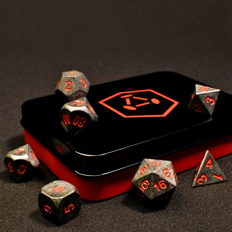 HEAVY METAL DICE | D6 & D20 Sets - Crystal Fortress